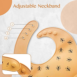 StarTotz Baby feeding set | Suction plates for baby, Plate and utensils set for baby, Baby led weaning supplies, Baby plates with suction, Silicone bib, Silicone plates for baby, Mustard (YBFS1)