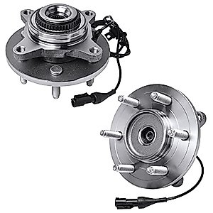 Detroit Axle - 4WD Front Wheel Bearing Hubs for Ford F-150 Expedition Lincoln Navigator Mark LT Bearing Hubs Replacement Wheel Bearing and Hubs Assembly Set 6 Lug