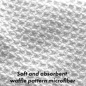 Team Golf MLB Atlanta Braves Microfiber Towel - 15" X 15" (White) with Carabiner Clip, Premium Microfiber with Deep Waffle Pockets - Superior Water Absorption & Quick Dry Golf Cleaning Towel