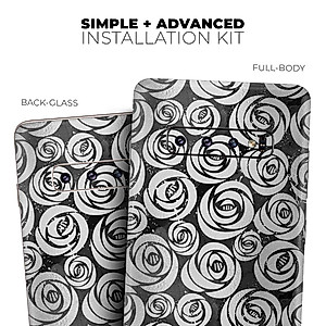 DesignSkinz Karamfila Silver & Pink Marble V9 Protective Vinyl Decal Wrap Skin Cover Compatible with The Samsung Galaxy S20 (Screen Trim & Back Glass Skin)