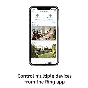 Ring Stick Up Cam Plug-In HD security camera with two-way talk, Works with Alexa - Black