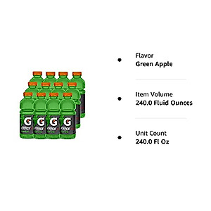 Gatorade Fierce, Green Apple, 20 Ounce Bottles (Pack of 12)