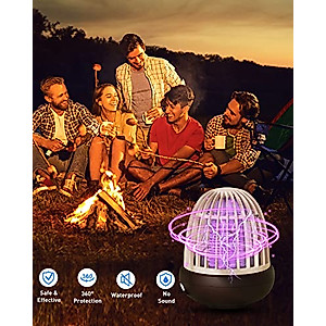 AICase 1800mA Rechargeable Portable Mosquito Killer lamp, Bug Zapper Latern,Bug Zapper Trap Light Outdoor and Indoor Cordless Battery Powered Waterproof Bug/Fly Trapper for Home