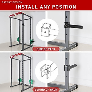 SYL Fitness Olympic Weight Plates Holder Power Rack Attachment Weights Storage Rack, Fit 3x3" Rack (All Hole Size)