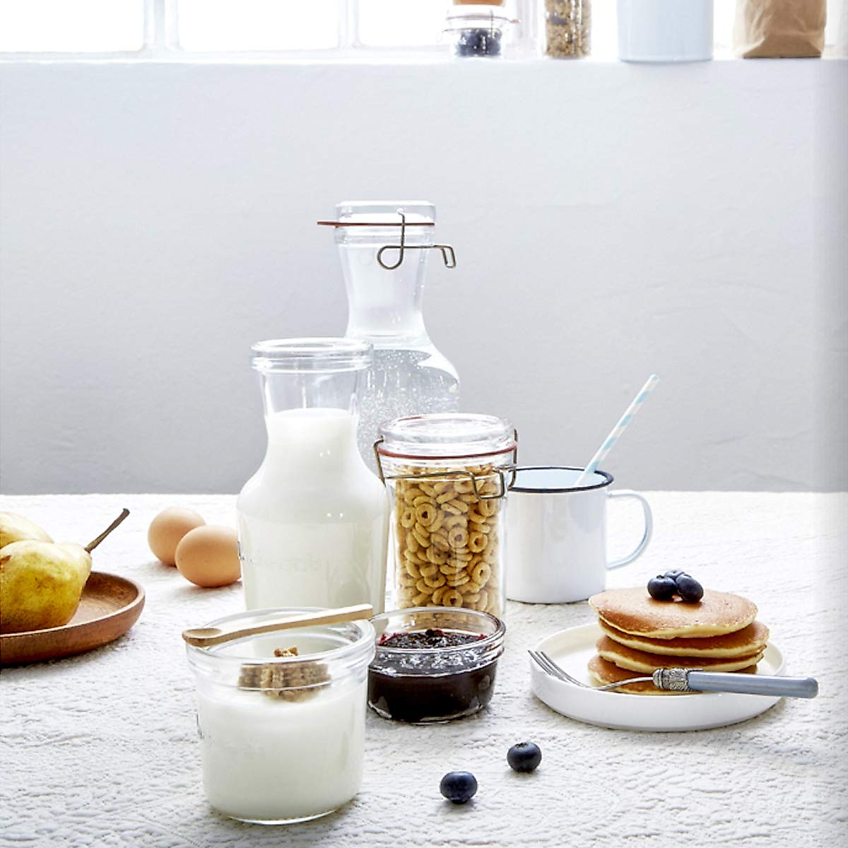 Lock-Eat Preserving Jar, 7.1 x 7.1 x 16.7 cm