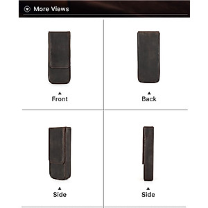 3/12 Leather Pen Case Pack Handmade Drawer Style Detachable Magnetic Pen Case (3 BROWN)…