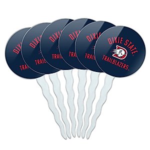 GRAPHICS & MORE Dixie State Trailblazer Cupcake Picks Toppers Decoration Set of 6
