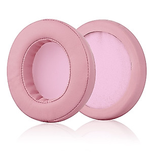 JECOBB Replacement Ear Cushion Cover with Protein Leather & Memory Foam for Razer Kraken X, Kraken X Ultralight, Kraken X Lite Headphone ONLY – Oval ( Pink )