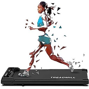 Walking Pad Treadmill Under Desk with 265lbs Capacity, Portable Treadmill for Home Office with Remote Control, 2.25HP Walking Treadmill for Walking and Jogging