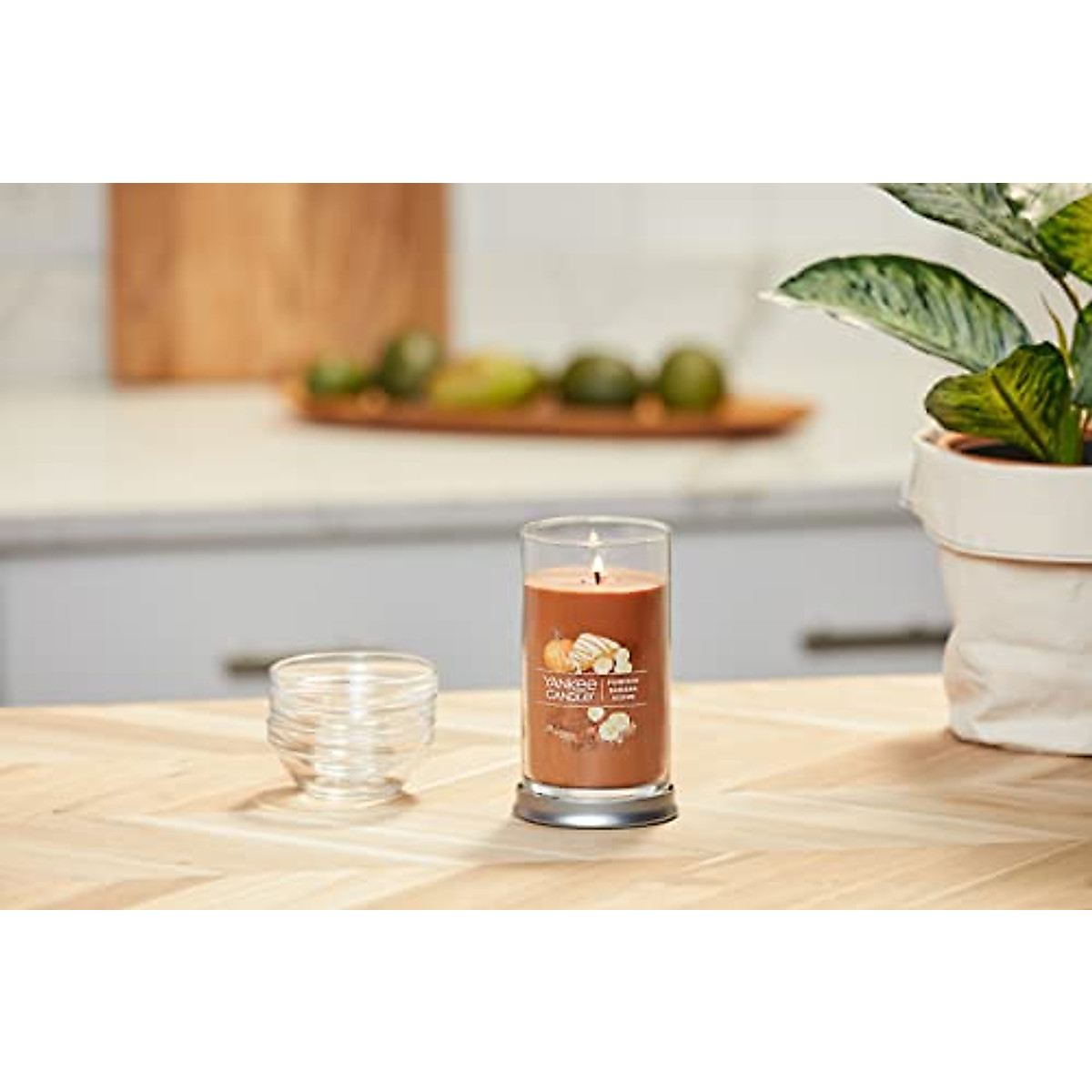 Yankee Candle Pumpkin Banana Scone Signature Medium Pillar Candle, 14.25oz