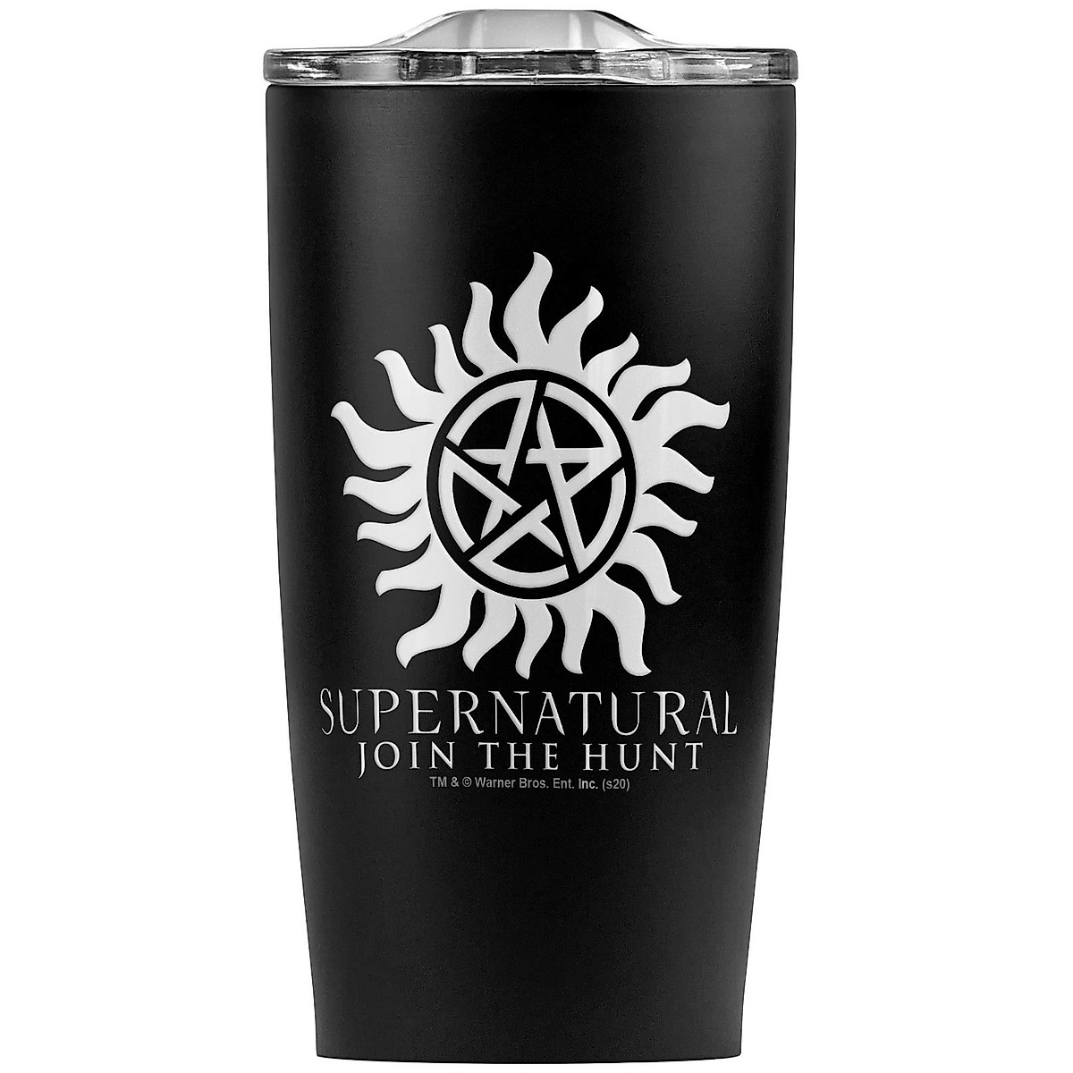 Supernatural Anti Possession Symbol Stainless Steel Tumbler 20 oz Coffee Travel Mug/Cup, Vacuum Insulated & Double Wall with Leakproof Sliding Lid | Great for Hot Drinks and Cold Beverages