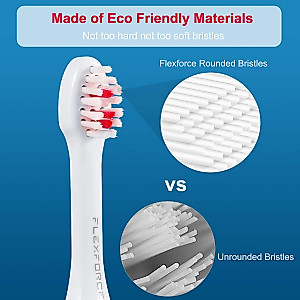 Replacement Toothbrush Heads Compatible with Flexforce Electric, Soft Dupont Bristles Head (Red)