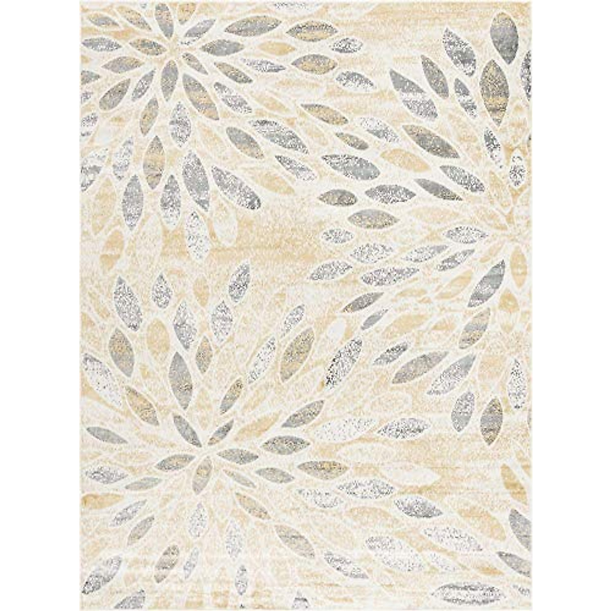 Unique Loom Sumter Collection Area Rug - Rhett (9' x 12' Rectangle, Yellow/ Gray)