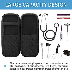 YINKE Stethoscope Case for 3M Littmann Classic III/Cardiology IV/Lightweight II S.E. & MDF Acoustica Stethoscope, Hard Organizer Storage Bag for Nurses and Doctors Accessory (Gradient)