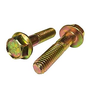 (6) 5/16-18x1-3/4 Grade 8 Hex Flange Bolts Frame Cap Screws Zinc Yellow