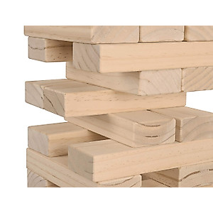 Outdoor Giant Tumbling Tower Games for Kids and Adults Jumbo Wood Stacking Lawn Yard Game with Carry Bag and Board 7 x 2.4 x 1.2 inches