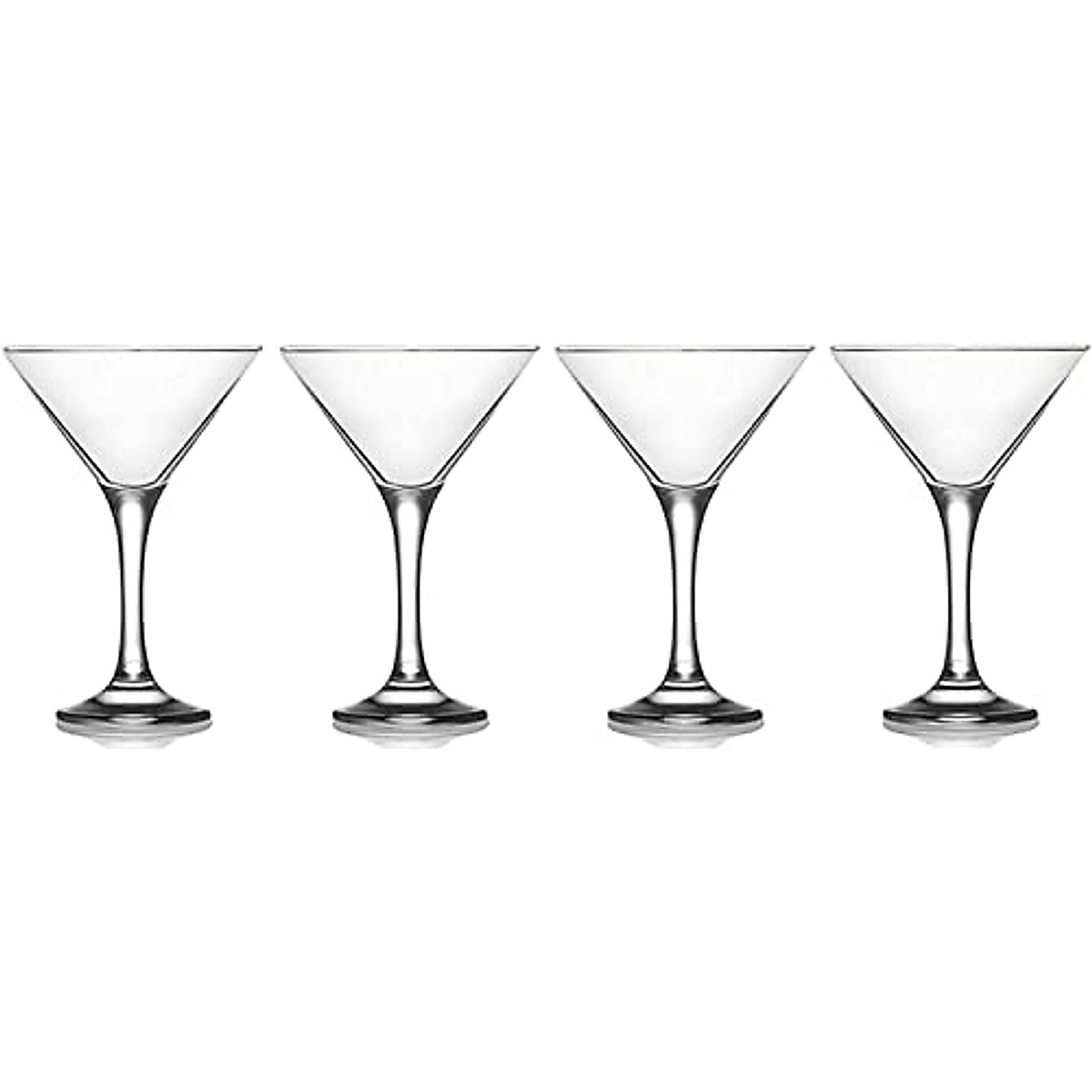 epure Milano Collection 4 Piece Stemmed Martini Glass Set - For Drinking Martinis, Manhattans, Vodka, Gin, and Cocktails (Martini Glass (6 oz))
