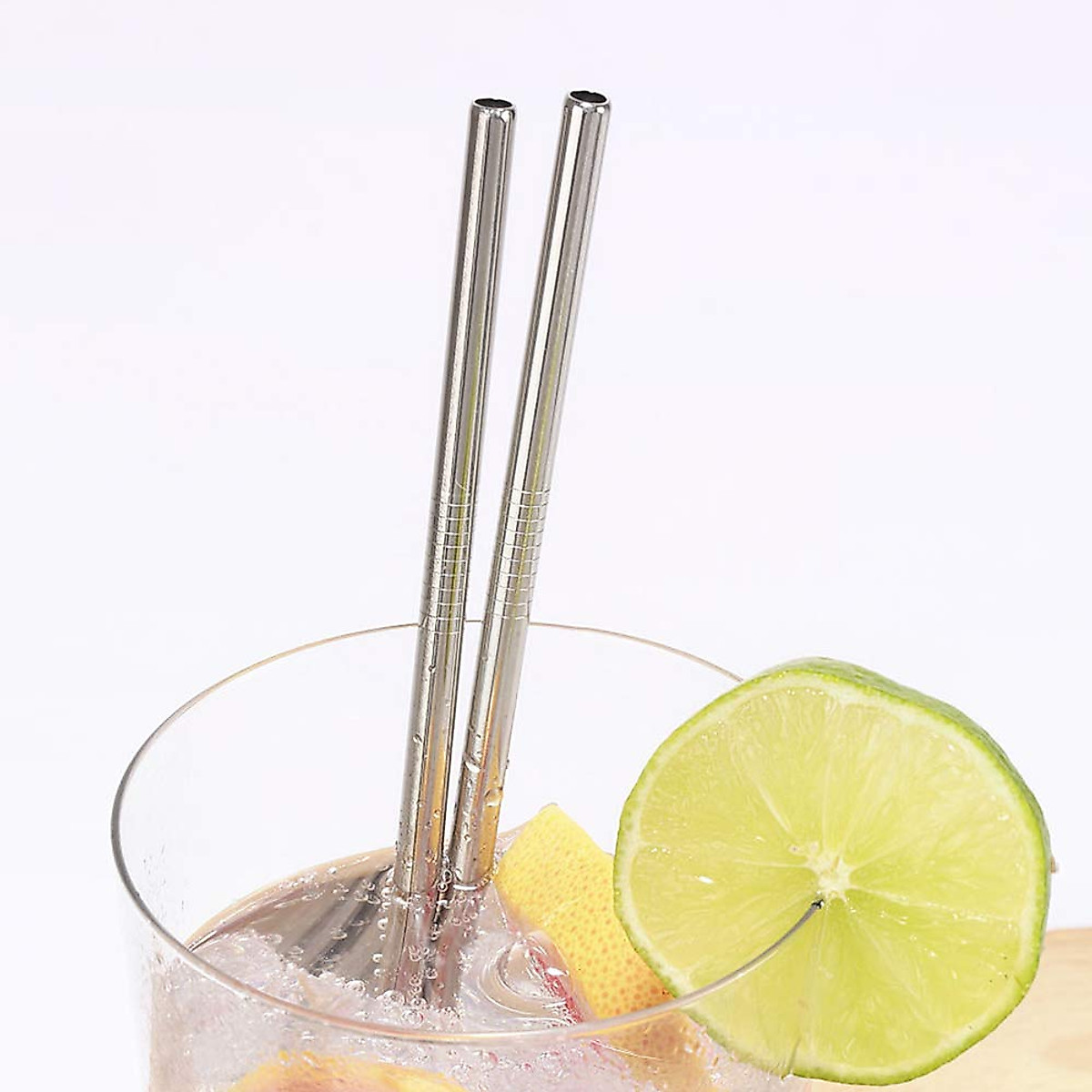 Stainless Steel Straws - Set of 10