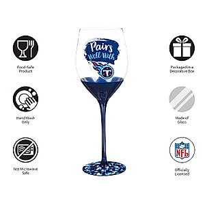 Team Sports America Tennessee Titans, 17oz Boxed Stemware