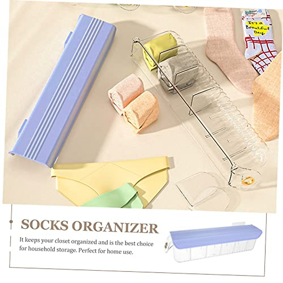 COLLBATH Wall-mounted Storage Box Sheer Panties House Socks Clear Drawers for Clothes Home Supply Sock Organizer Socks Wall Mounted Drawer Sock Hanging Box Wall Hanging Box for Underwear