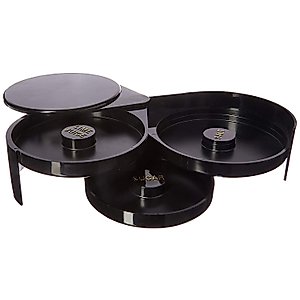 Doznegg Margarita/cocktail 3-Tier Bar Glass Rimmer, Black