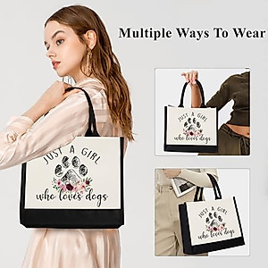 Belatelove Dog Themed Print Tote Bag Gifts for Women, Friend, Sister, Groomer, Animal Lovers