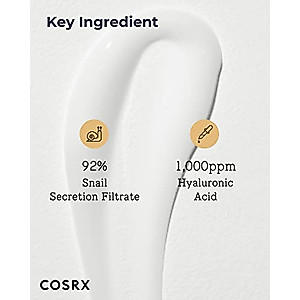 COSRX Snail Mucin 92% Repair Cream 3.52 oz, 100g, Daily Face Gel Moisturizer for Dry Skin, Acne-prone, Sensitive Skin, Not Tested on Animals, No Parabens, No Sulfates, No Phthalates, Korean Skincare