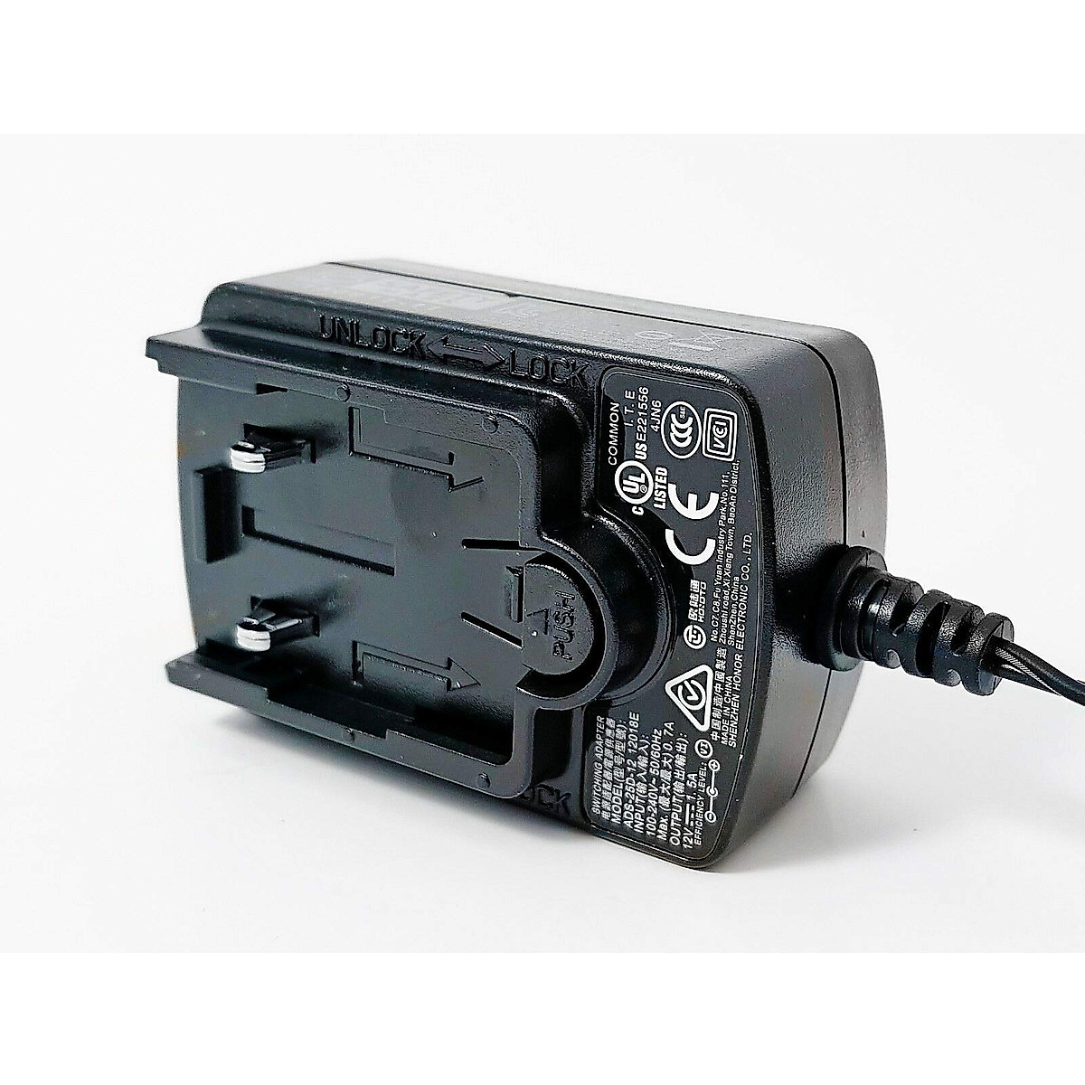 12V 1.5A ADS-25D-12 12018E Honor Electronic AC Adapter Power Supply Switching Adapter w/US UK AU EU KR JP Plugs for Seagate WD Samsung External Hard Drive