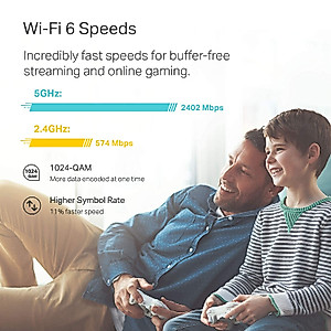 TP-Link WiFi 6 Mesh WiFi, AX3000 Whole Home Mesh WiFi System (Deco X60) - Covers up to 5000 Sq. Replaces WiFi Routers and Extenders,2-pack