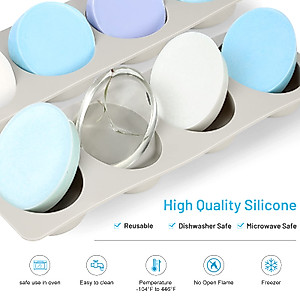 GYHTOO 3 Pack Handmade Soap Silicone Molds,4 Cavities Wax Melt Mold,Soap Molds for Soap Making - Included Round,Oval,Rectangle Shape, Ideal for Milk Soaps,Scent Candles Making Molds