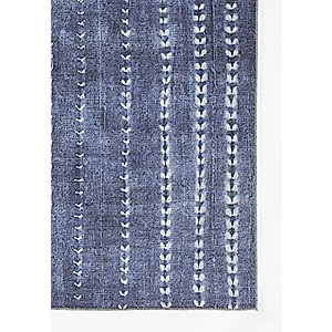 Novogratz by Momeni Bolt Polyester Denim Area Rug 9' X 12'