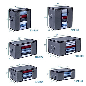 VENO 13 Packs Clothes Storage Bag Organizer, Different Sizes Storage bags for Clothes, Blanket and Bedding