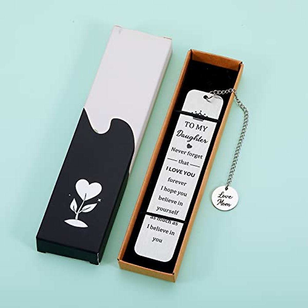 Daughter Inspirational Gifts Bookmark to Daughter Christmas Gift for Women Her 16th 18th 21st Birthday Gift for Teen Girls from Mom Stepmom to My Daughter I Love You Valentines Gift Graduation Gifts