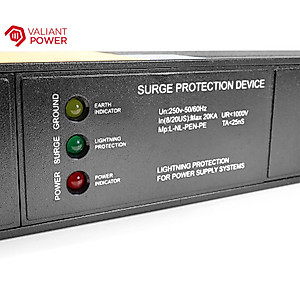 Valiant Power Rack Mount Power Strip - 240V 30A Single Phase PDU with Built-in Surge Protector, Volt & Amp Meter for Data Center - 19” Metal Housing, Ears & Fittings Included, 6’ Cable, 6 Outlets