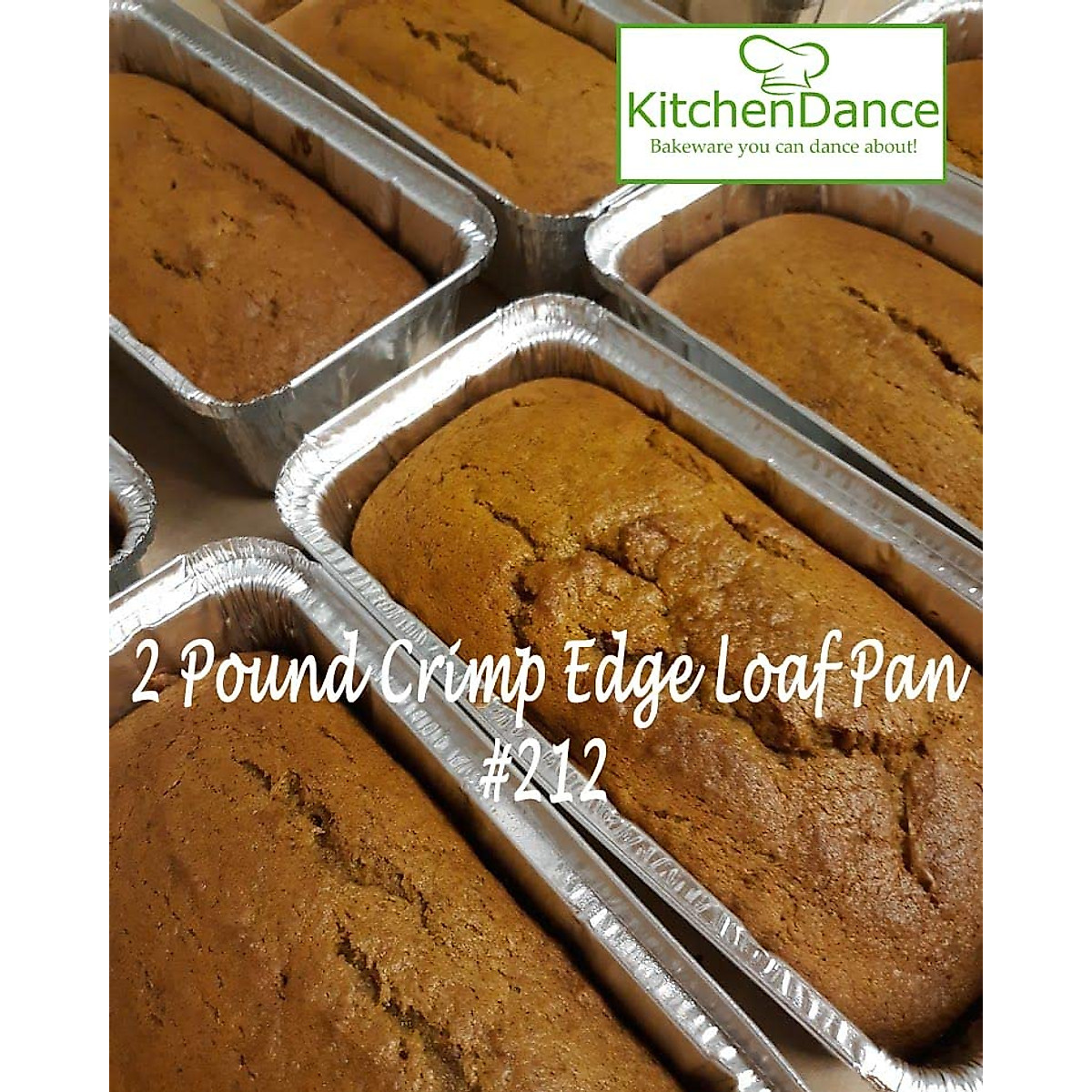 KitchenDance Disposable D & W Fine Aluminum Closeable Loaf Pan with Dome Lid - 33 Ounces Non-stick Aluminum Foil Pans Cakes, Cobblers - Baking Pan Perfect for Baking,Preparing Food, 212P, 500 Count