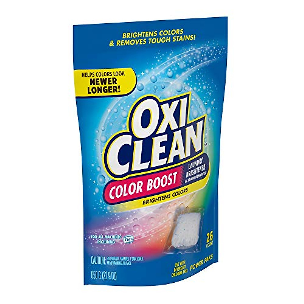 OxiClean Color Boost Laundry Brightener and Stain Remover Power Paks, 26 Count