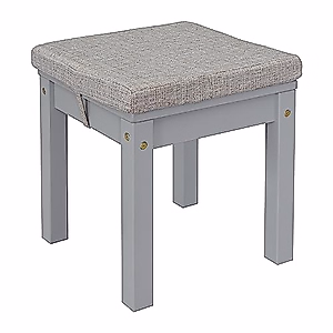 Dolonm Kids Desk and Chair Set, Wooden Kids Computer Desk with Detachable Cushion Stooll, House-Shaped Desk with Storage Shelf for Bedroom, Kids Study Desk and Chair Set for Ages 3+, Grey