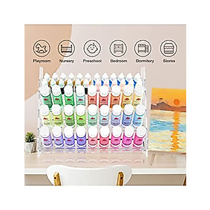 Paint Organizer for 51 Bottles Acrylic Paint, Craft Paint Storage Stand Pigment Organizer Holder Ink Bottle Stands, 2 oz Paint Rack Display Storage Oranizer