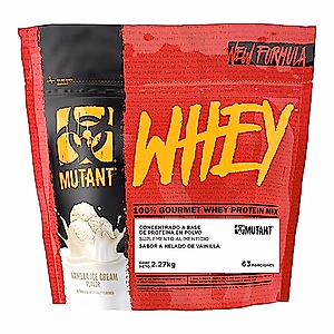 Mutant Whey – Muscle Building Whey Protein Powder Mix in Great Flavors and Enzyme Fortified for Optimum Nutrition, 5 lb – Vanilla Ice Cream