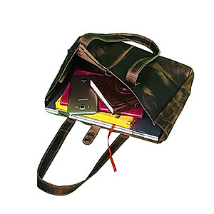 16" Vintage Buffalo Leather Bag Womens Shoulder Tote Bag