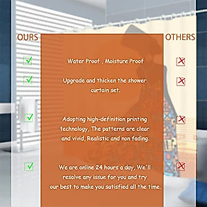 4PCS African American Woman Shower Curtain Set for Bathroom with Rugs and Accessories Sets Include Black Girl Bathroom Shower Curtain Set & 3 Non-Slip Bath Mat (Yellow)