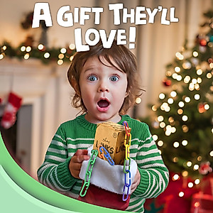 Skoolzy 120 Pcs Plastic Chain Links for Kindergarten, Link and C Clips for Kindergarten Math Games, Classroom Must Haves and Fine Motor Toys, Links for Fine Motor Skills & Kindergarten Manipulatives