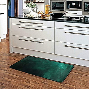 Qilmy Hunter Green Rug Non-Slip Large Rugs Soft Comfort Area Rug Home Decorative Floor Mat Carpets for Living Room Bathroom Dining Room Bedroom Dormitory-39X20 Inch