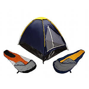 BLUE DOME CAMPING TENT 2 MAN + 2 SLEEPING BAGS 20+ COMBO CAMPING HIKING PACK