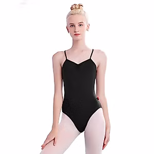 Cuulrite Ballet Dance Leotards for Women, Nylon Camisole Gymnastics Leotard, Adjustable Shoulder Strap