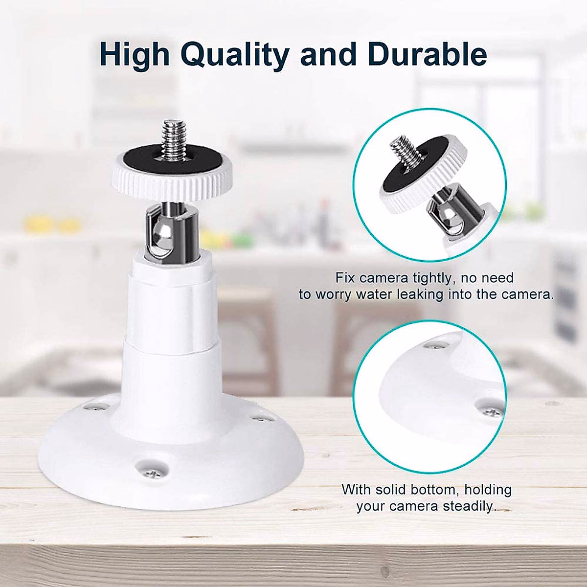 Wall Mount for Wyze Cam Pan V3 and Wyze Cam V4 and V3 and Wyze Cam Outdoor, 3 Pack 360 Degree Swivel Adjustable Wall Mount Bracket for Wyze Outdoor Indoor Camera System (Wyze Camera is NOT Included)