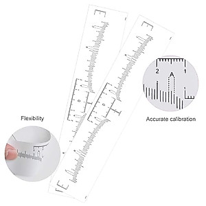 Kalolary 100 Pack Eyebrow Ruler with 1 Box 10M Premium Eyebrow Mapping Ink String Pre-Inked Microblading String for Eyebrow Mapping Ultra-Thin Mess-Free for Marking Symmetrical Eyebrows