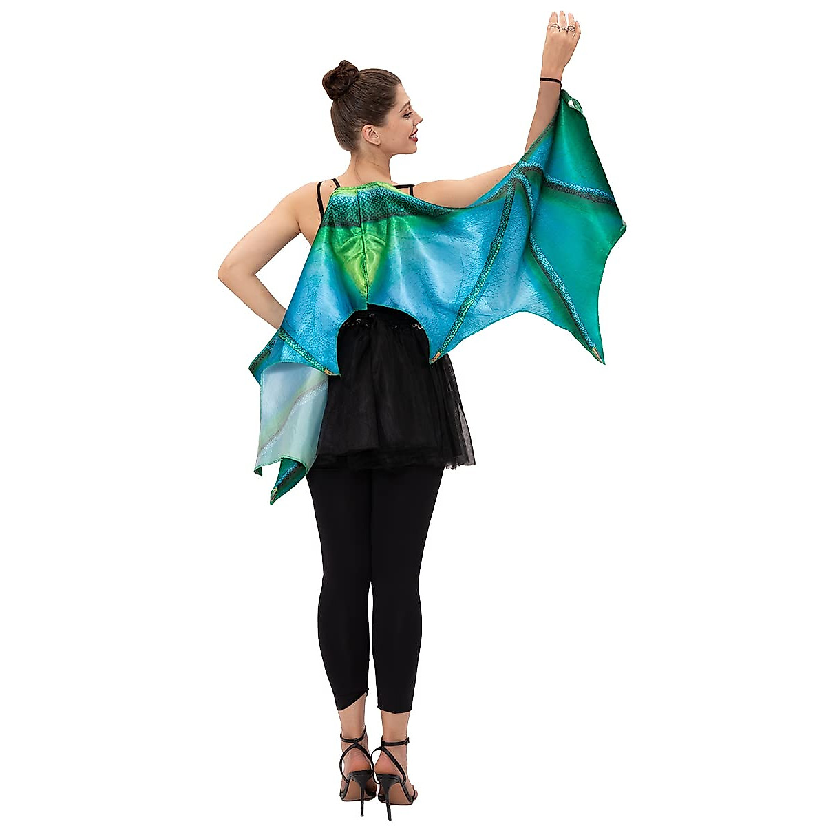 Seasons Halloween Women Dragon Cape Wings,Green or Purple (One Size Fits Most) (Green)