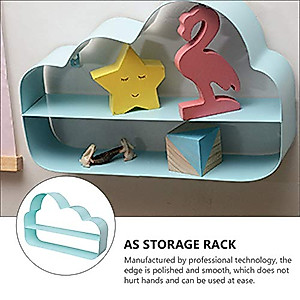 IMIKEYA Metal Shelves Green Cloud Shelf Wall Storage Shelves Metal Floating Shelves Wall Mounted for Kids Bedroom Living Room Bathroom Kitchen Wall Storage Shelf Home Decor