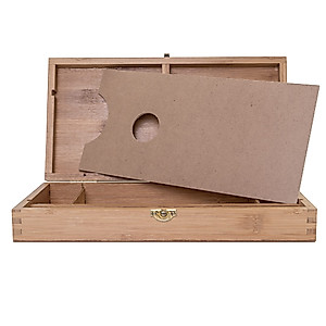 Pacific Arc Salado Tool Box for Art Supplies, 12.5 Inch x 6.5 Inch x 2.25 Inch, 4 Fixed Compartments